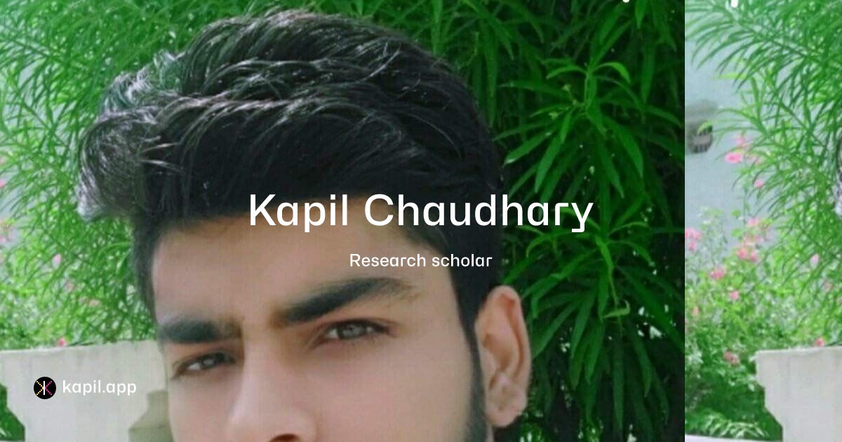 Kapil Chaudhary Kapil Chaudhary